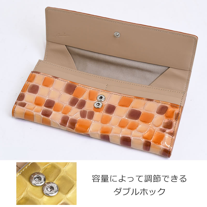 ARUKAN アルカン 長財布 かぶせ 小銭入れ ジャバラ ギャルソン レディース 1223606 | 目々澤鞄